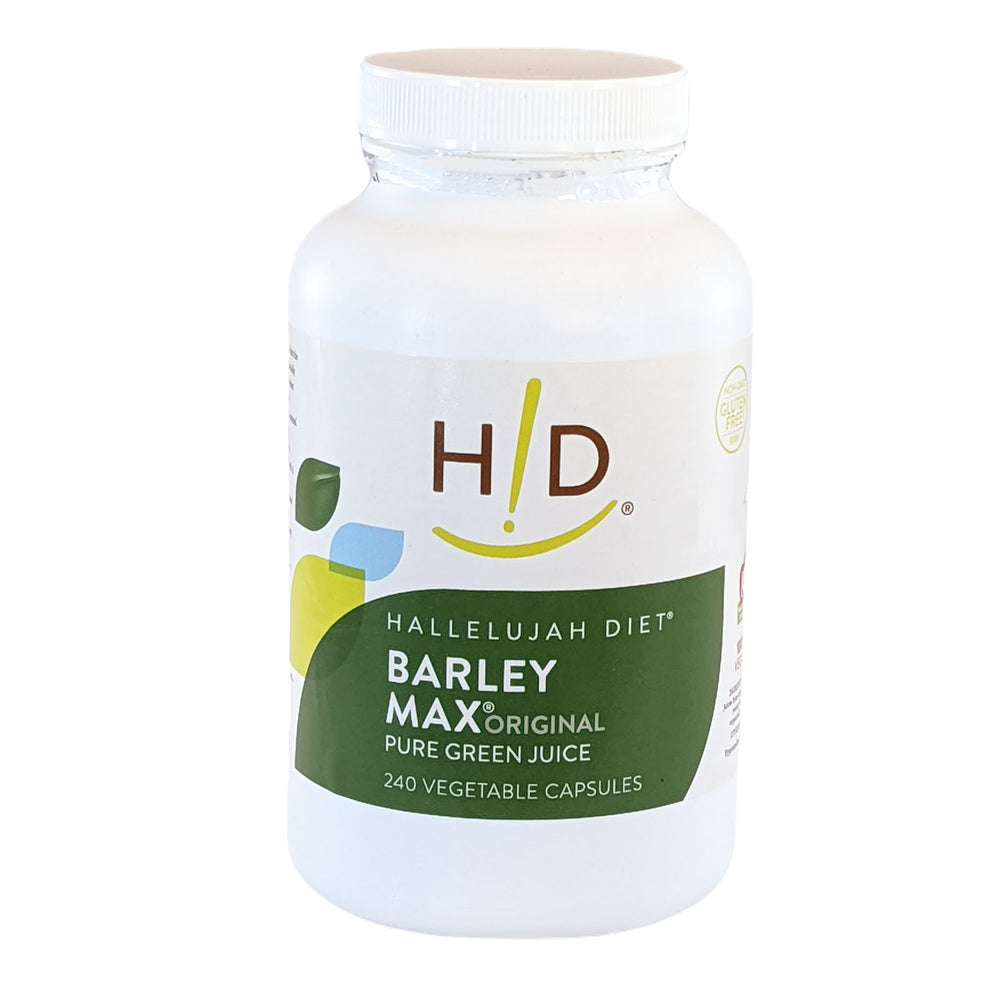 Organic Barley Grass Juice Powder - BarleyMax Capsules - 30 Day Supply